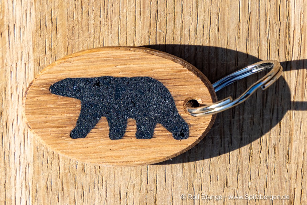 Key ring "mine 7" with real coal and wood from Spitsbergen's last ...